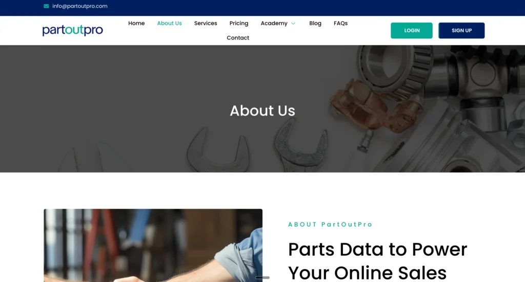 About Us | Simplified eBay Selling | Auto Parts Listing | PartOutPRO