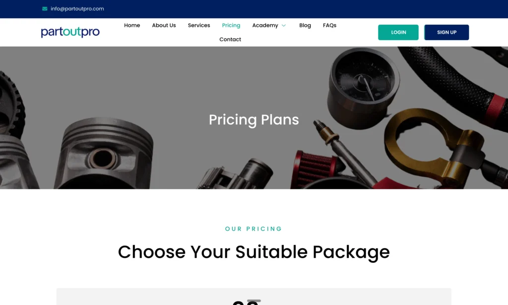 Affordable eBay Tool | Optimized Used Parts Listings | PartOutPRO